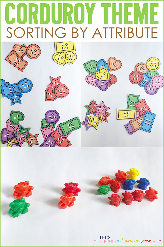 Corduroy Math and Literacy Activities for Preschool | Lets Play.Learn.Grow