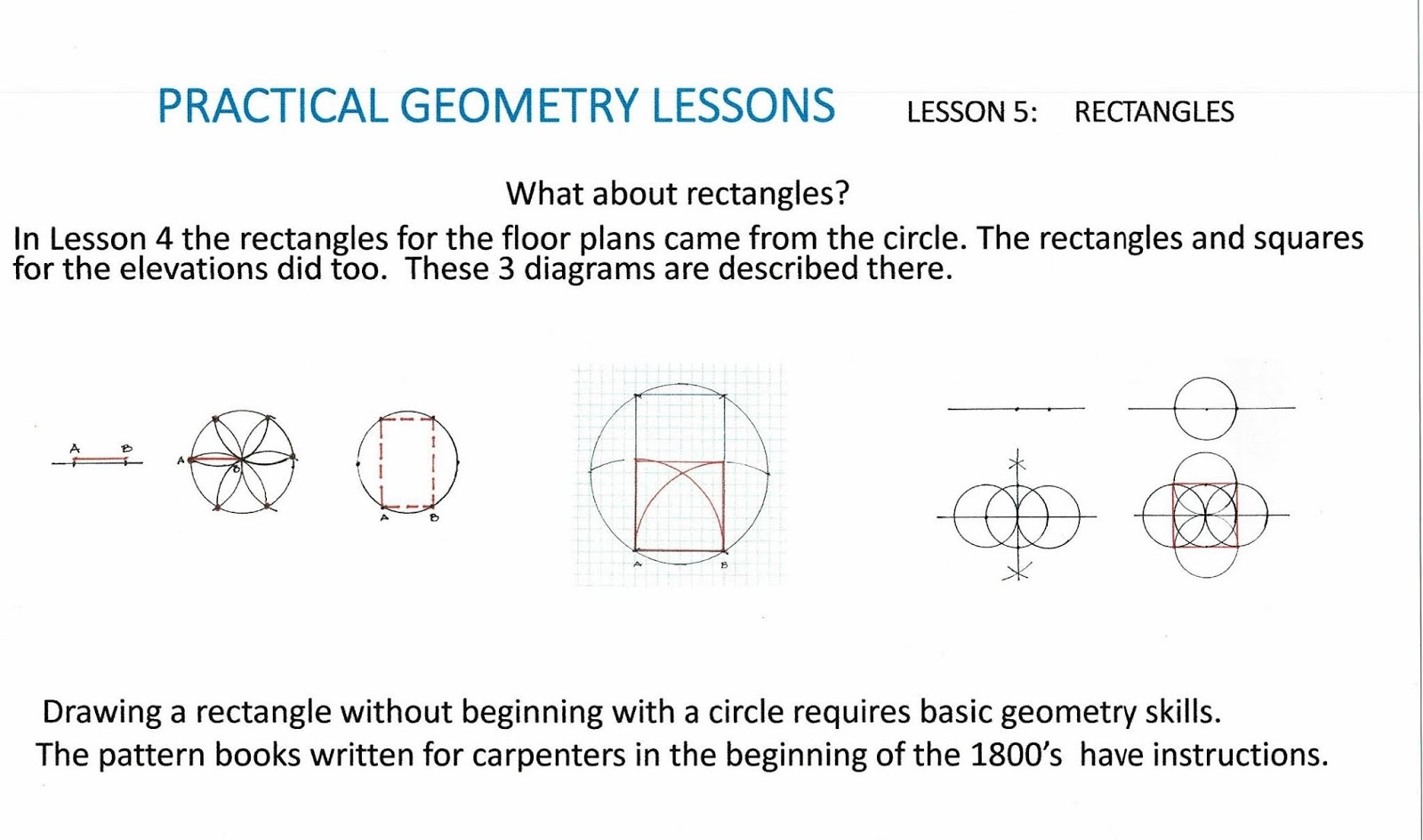 Jane Griswold Radocchia: Practical Geometry Lessons, Lesson 5: Rectangles