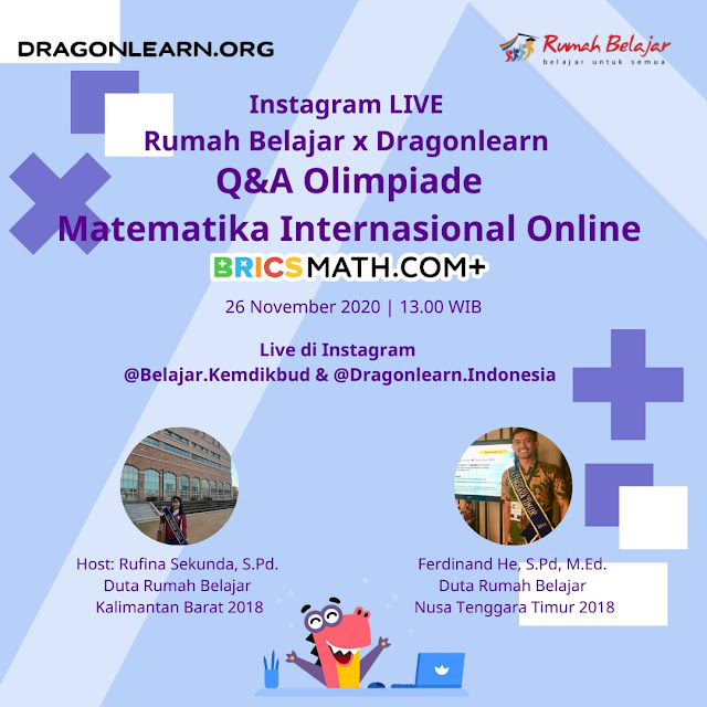 cerita tentang Olimpiade Matematika Internasional BricsMath dari Dragonlearn.org | Sang Inspiratif
