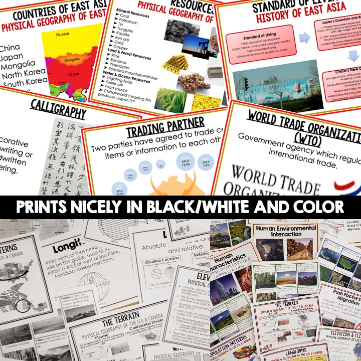 World Geography Anchor Charts, Word Walls, Bellringers, Gallery Walks ...