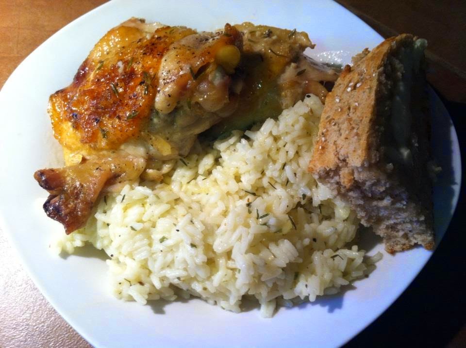 Rockin' the Kitchen: Braising, chicken, and a nest of herbs.