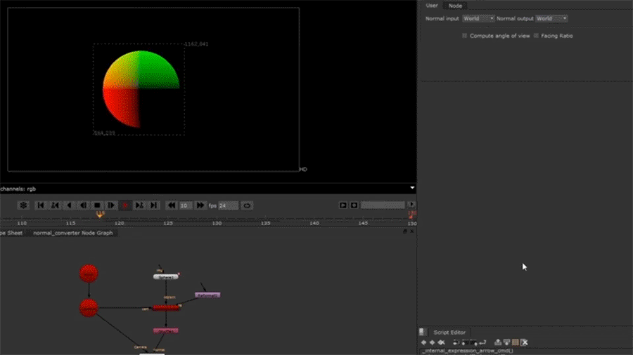 Visual process: Convert Normal Pass Between World and Camera