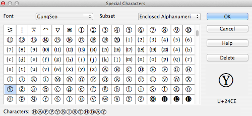 BLISSFUL ROOTS: Typing in Circles (How to Insert Special Characters)