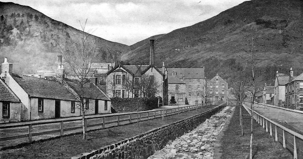 Tour Scotland: Old Photograph Burnside Mills Tillicoultry Scotland