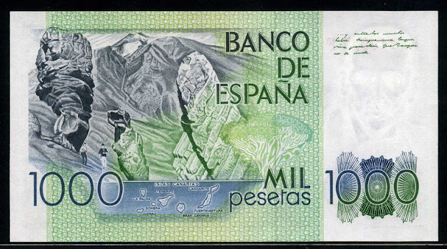 Spain currency 1000 Pesetas banknote 1979 Benito Perez Galdos|World ...