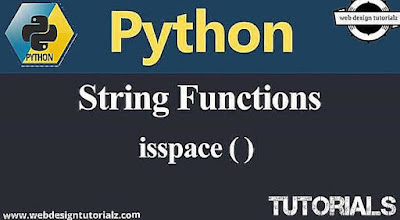Python String isspace() Method - WebDesignTutorialz