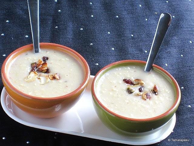 Vegan Millet Pudding ~ Tamalapaku