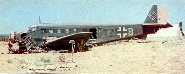 World War II in Color: Wreckage of Ju 52 and Fallschirmjäger Graves