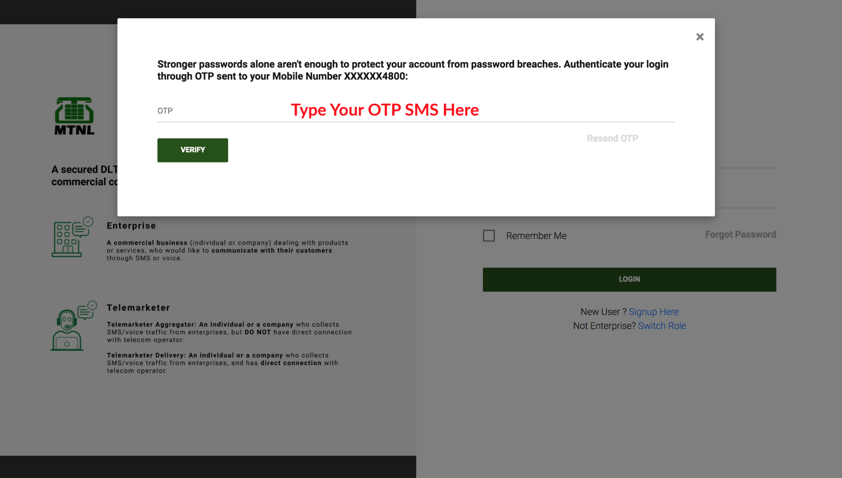 How to Registered Your DLT Account On MTNL