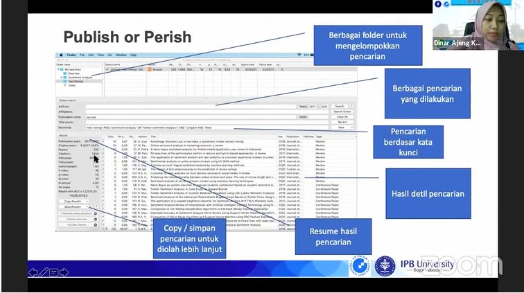 Webinar Ilkom IPB dan Aptikom Jabar 6 Maret 2021 - PPM Series: Workshop ...