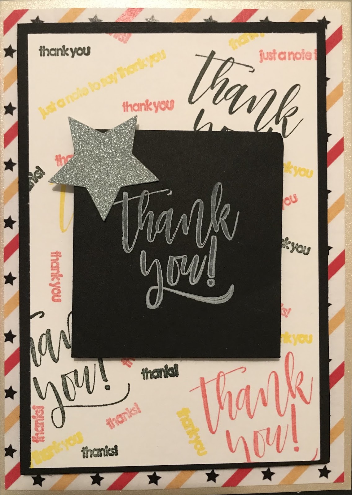 Kids, Crafts, and Life: Star Theme Thank You Card