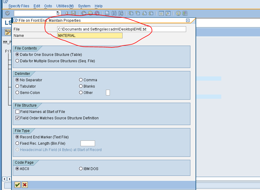 Uploading the Master records(MM01) to SAP System using Batch Input ...