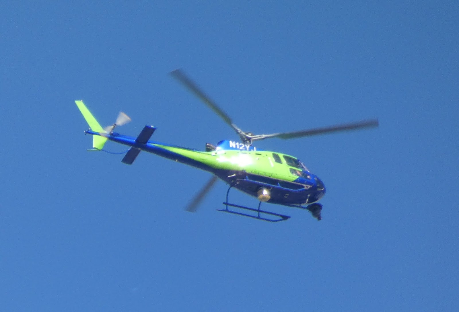 Lime Green Helicopter