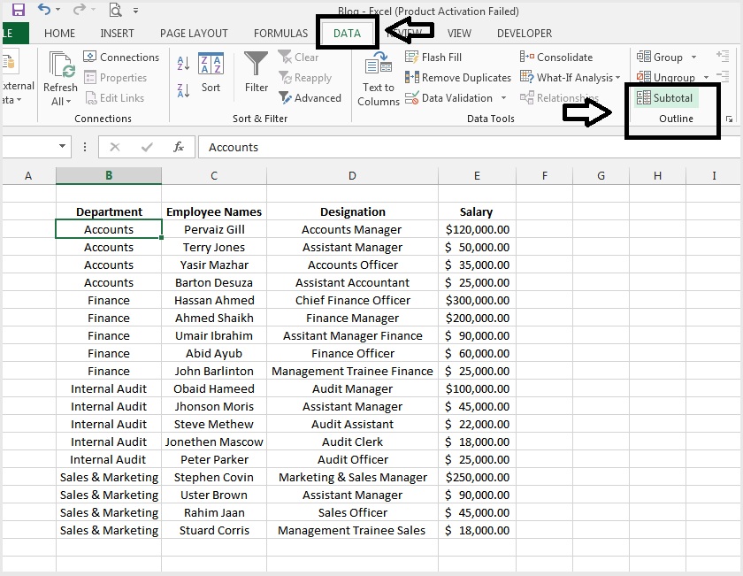 How To Outline Group Data In Excel How To Outline Group Data In Excel
