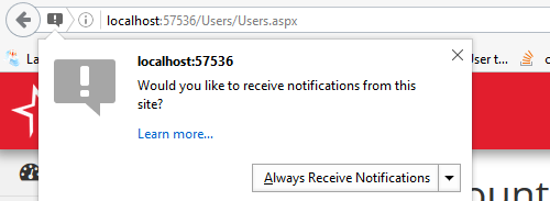 How to display browser notifications from web application? | AspBucket