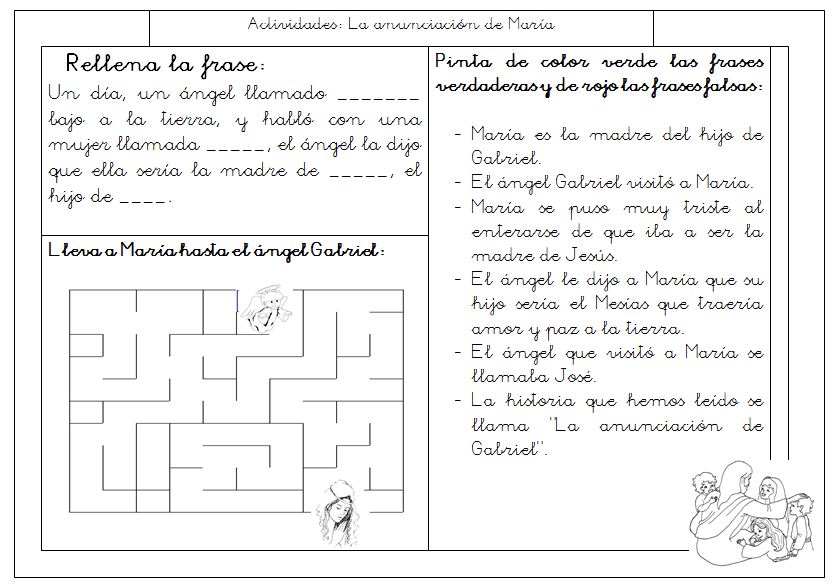 Actividades de la Anunciación de María