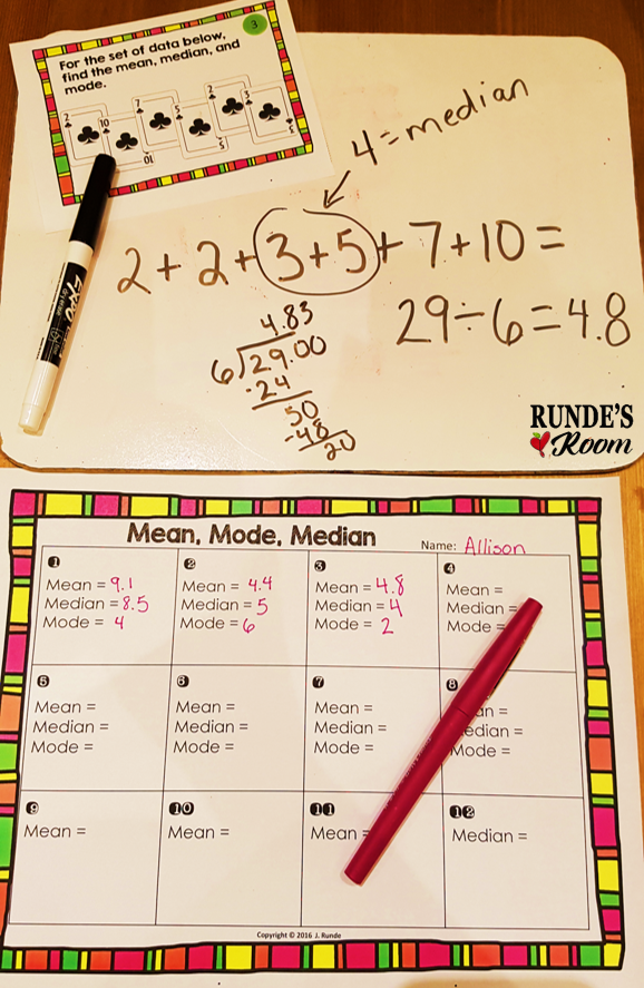 5 Activities to Teach Mean, Mode, Median | Runde's Room | Bloglovin’