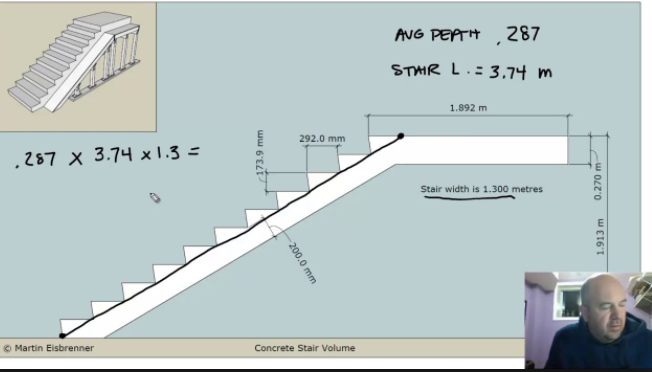 Calculating Concrete Volume for Stairs - FantasticEng