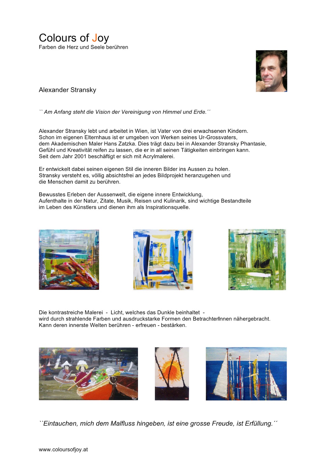 LadenKonzept: Alexander Stransky - Colours of Joy