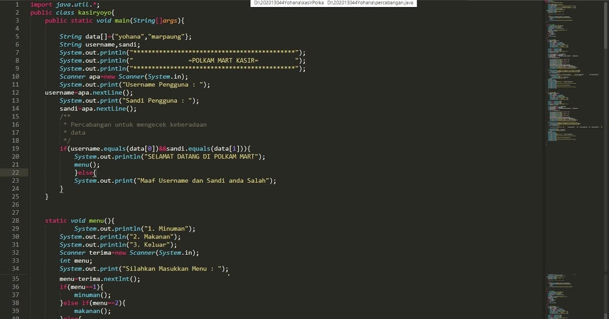 Program Kasir dengan Bahasa Java