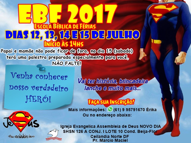 Tia Erika - Departamento Infantil: Como foi nossa E.B.F 2017?