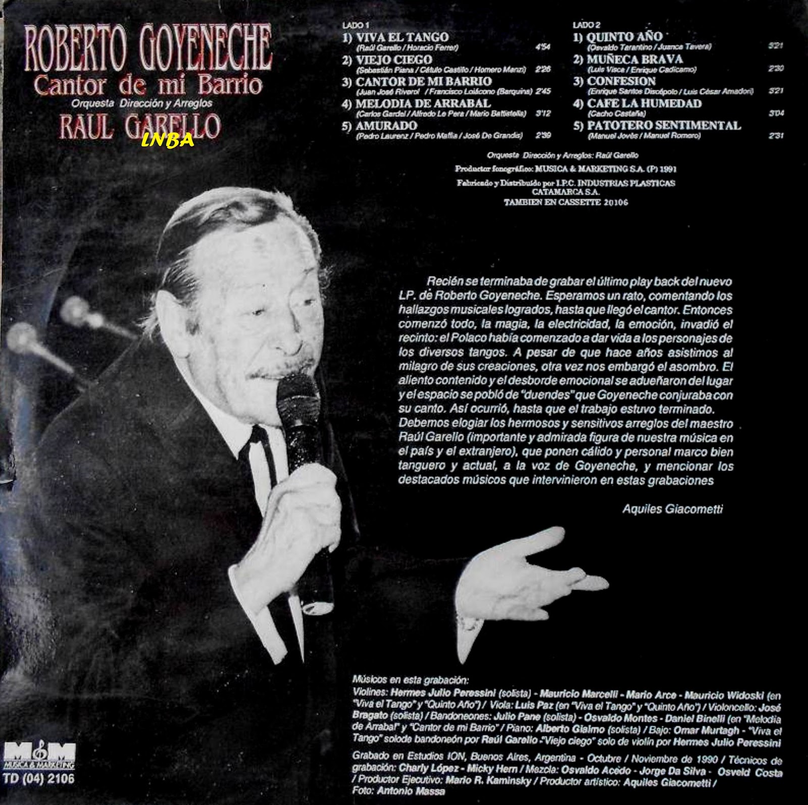 La nova Botica del Aleman.: Tango - Roberto Goyeneche - Cantor de mi barrio