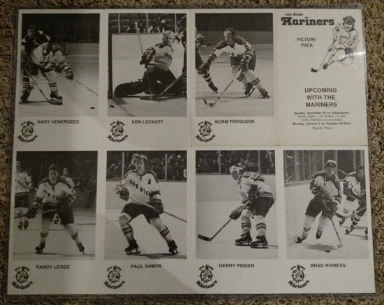 Cardboard on Ice: 1976-77 San Diego Mariners: The Dean's Photo Set