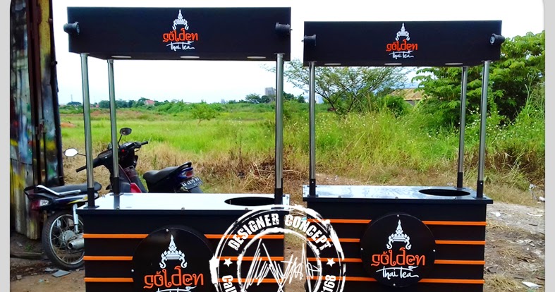 Produksi Gerobak Golden Thai Tea Food And Beverage Carts And Kiosk Image