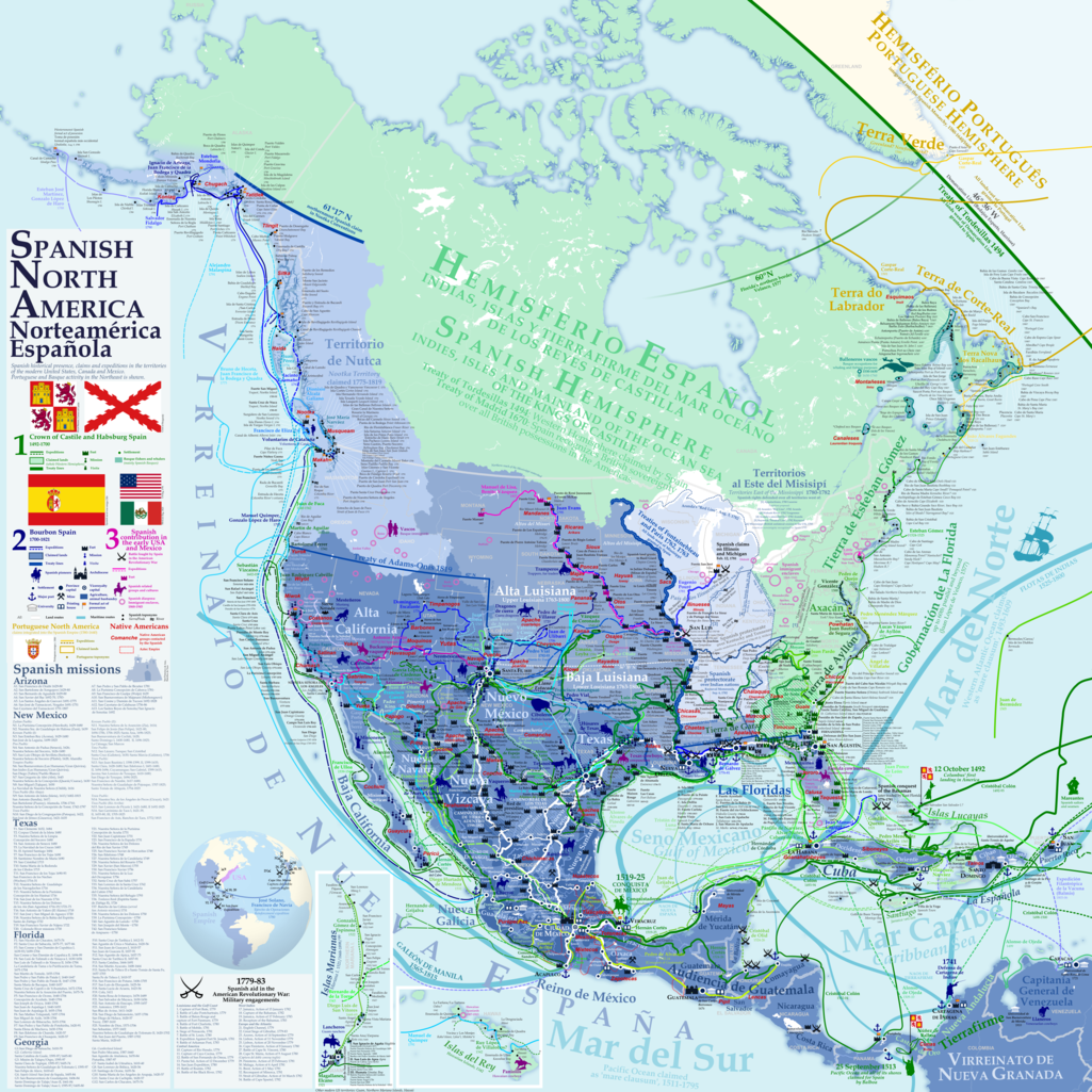 El Mapa de la Norteamérica Española - ALMA DE FRONTERA