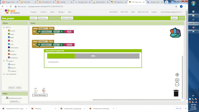 app development using mit app inventor 2 tool