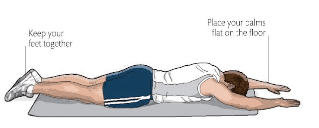 PRONE ARM AND LEG LIFT EXERCISE