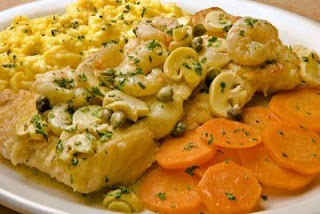 Peixaria Sta Marcelina: Congrio Rosa a Bellemeuniere com Cenouras Glaceadas