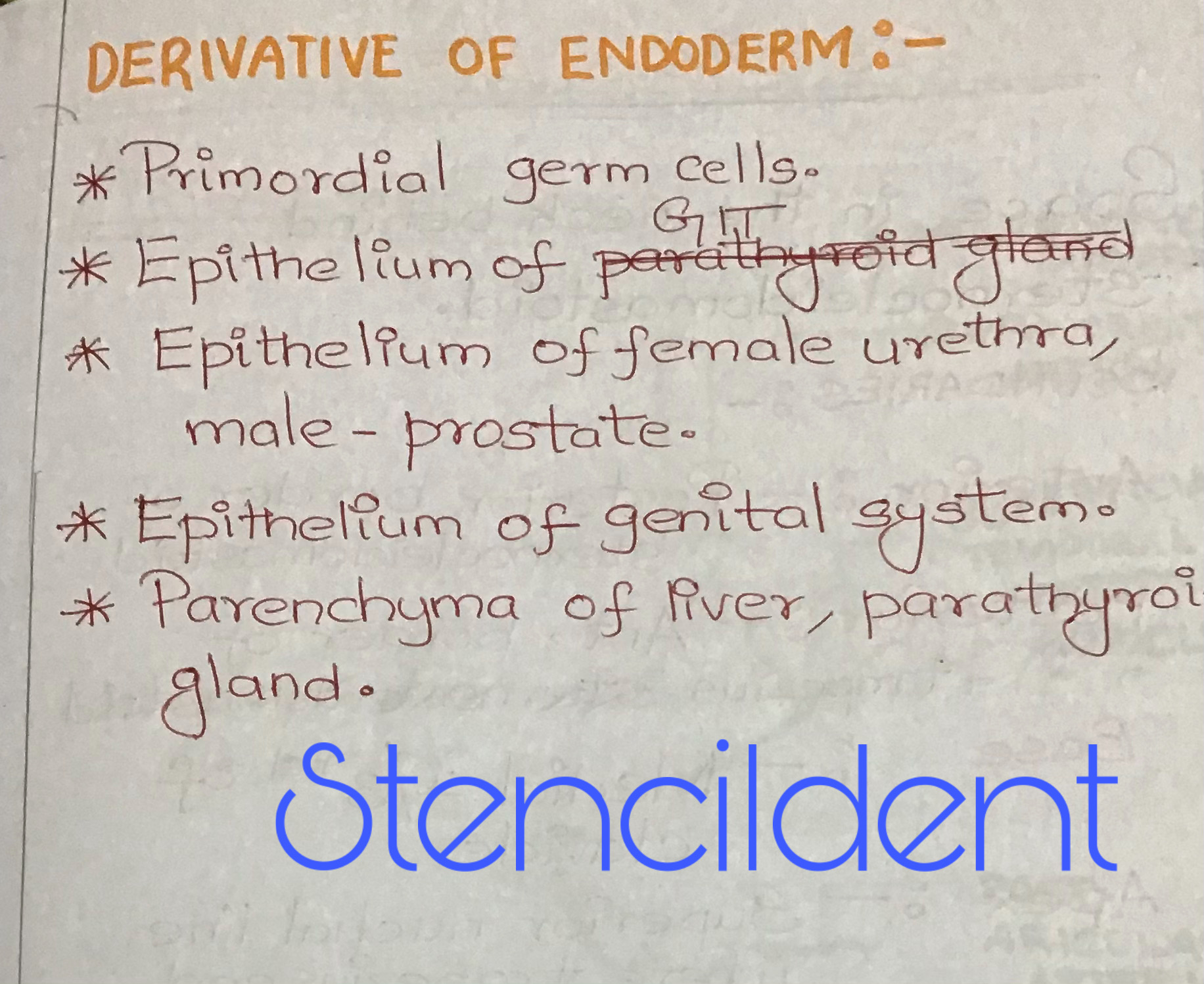Derivatives of germ layers