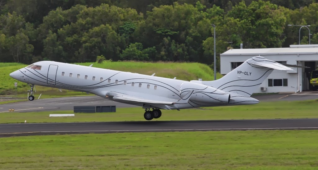 Far North Queensland Skies: Global Express VP-CLY departs