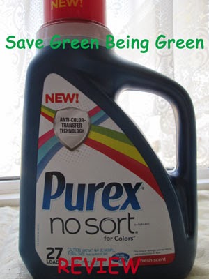 Save Green Being Green: Review: Purex No Sort Laundry Detergent #ad