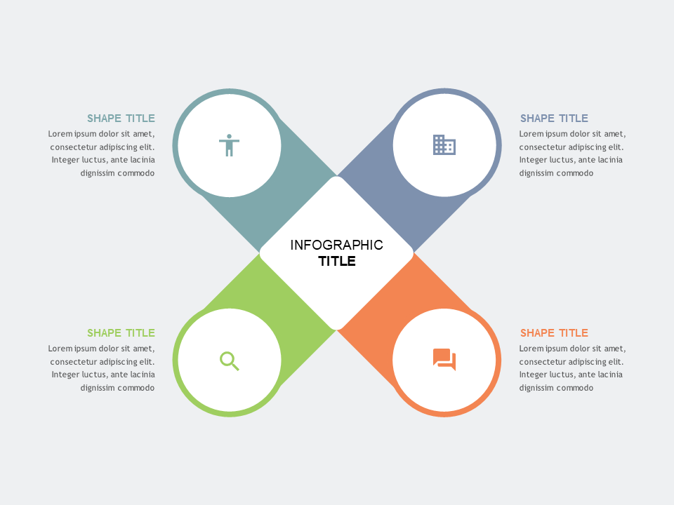 Four Center Circle Expand PowerPoint Templates - PowerPoint Free