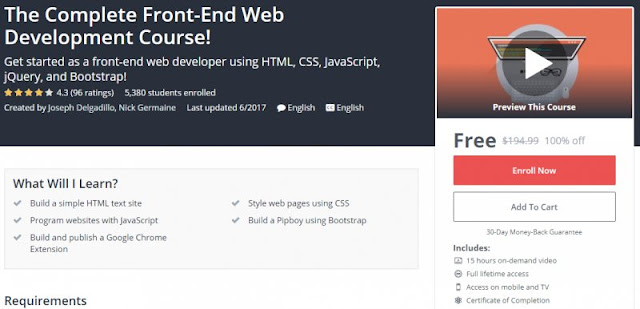[100% Off] The Complete Front-End Web Development Course!| Worth 194,99 ...