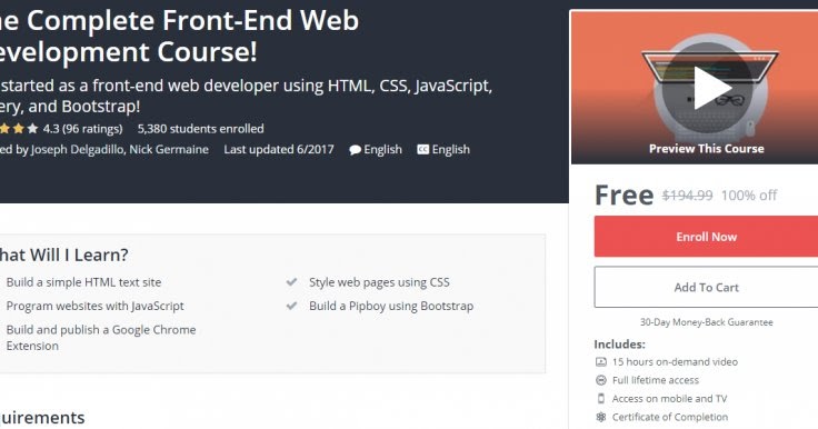[100% Off] The Complete Front-End Web Development Course!| Worth 194,99 ...