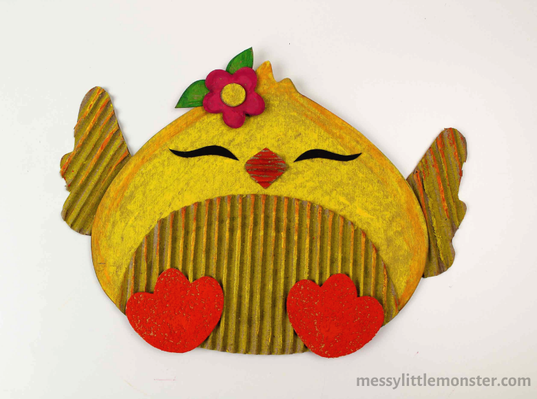 Cardboard Chick Craft (with chick template) - Messy Little Monster