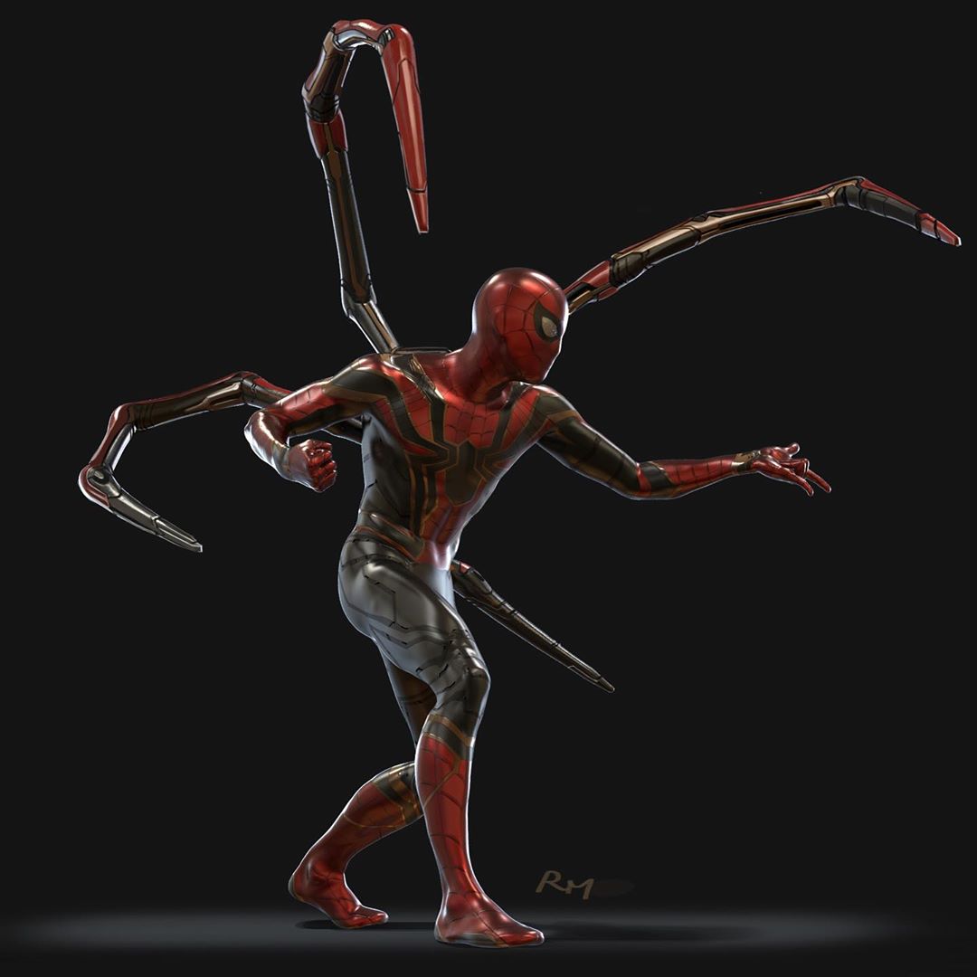 See Spider-Man's Unused Suit in AVENGERS: INFINITY WAR (2018) Concept ...