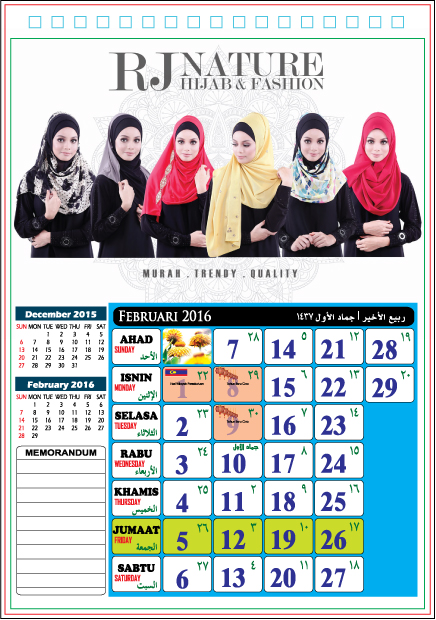 RekaPrint: Tempahan Kalendar Meja 2016 Custom Design Kini Dibuka