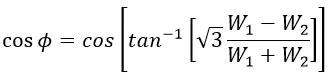 Two Wattmeter Method of Power Measurement - Balanced Load