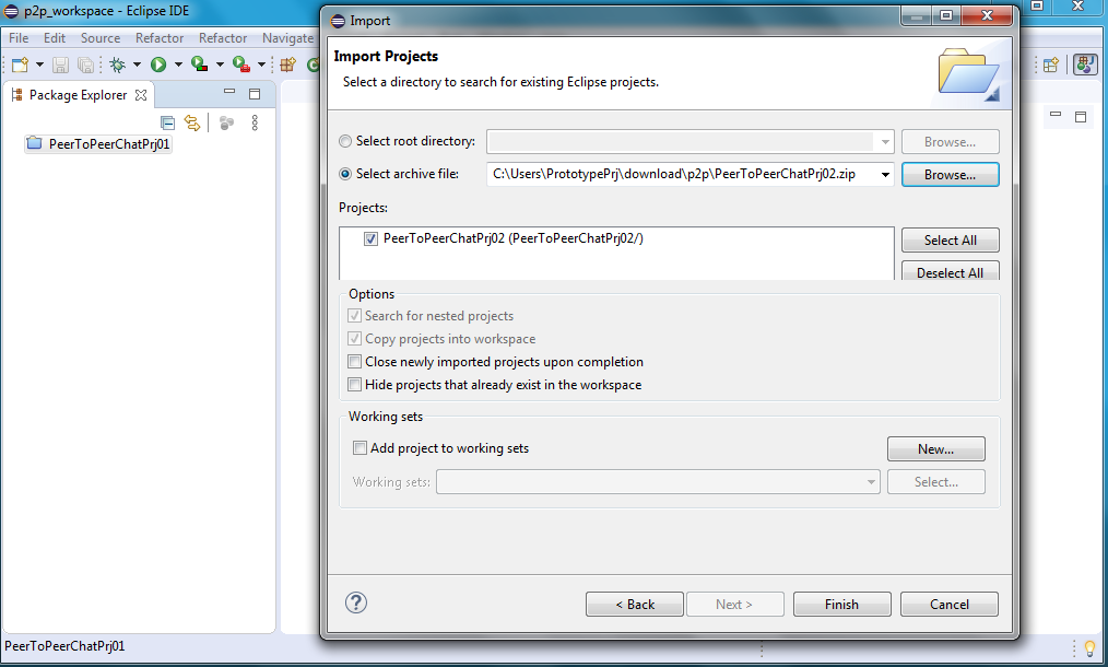 Prototype Project: Peer-to-peer (P2P) chat w/ JAVA - prototype project 02