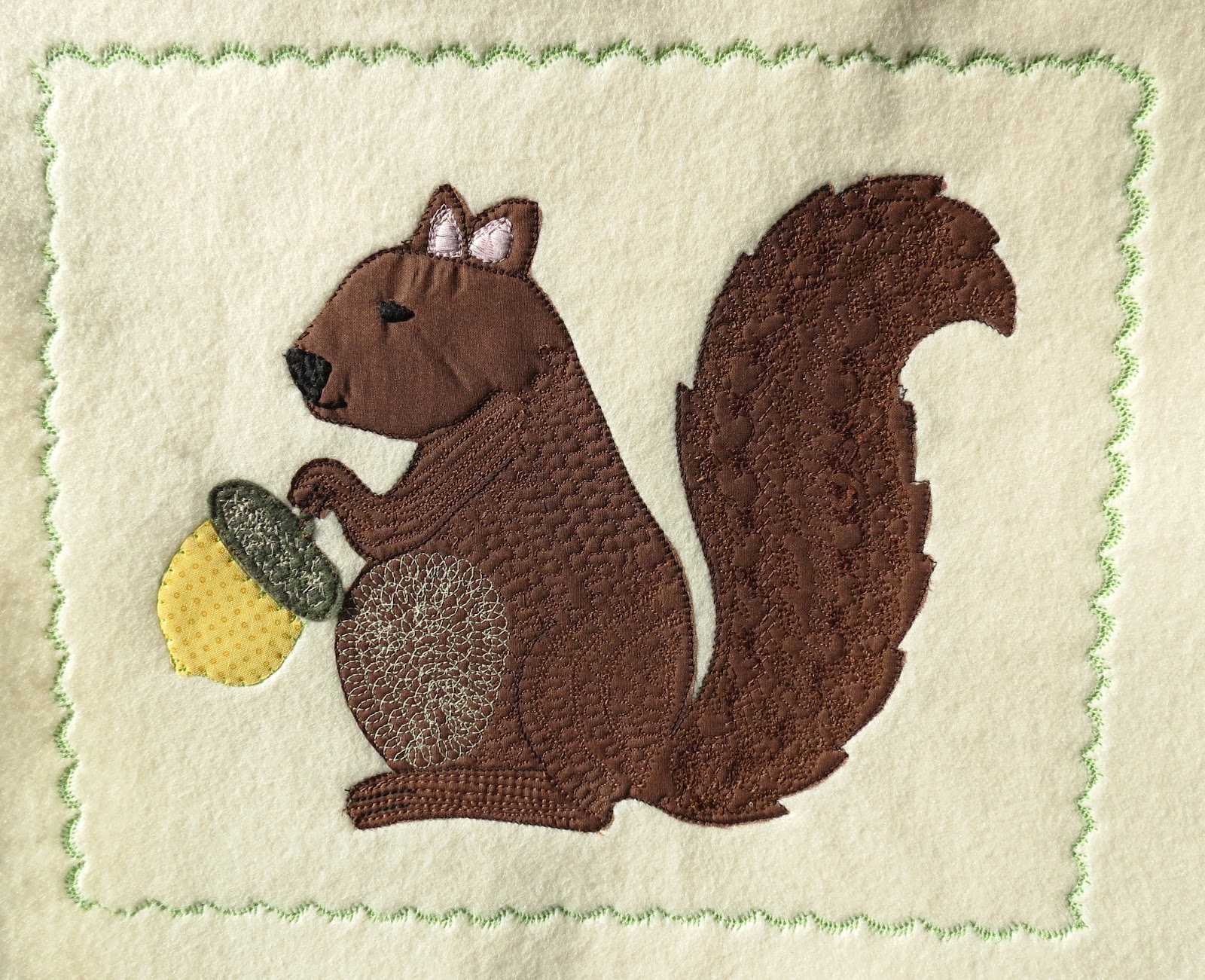 Hello Kirsti: Hand Machine Embroidered Squirrel
