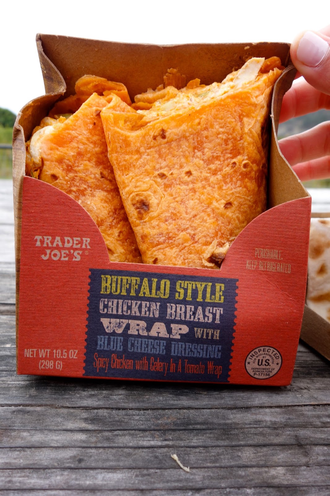 Trader Joes Falafel Wrap And Trader Joes Buffalo Style Chicken Breast
