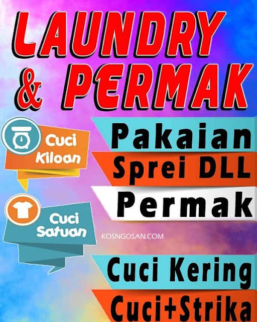 30 Contoh Spanduk Laundry Kiloan yang Menarik - KOSNGOSAN