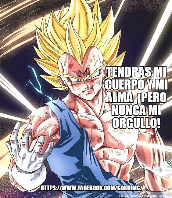 Frases de Vegeta soy orgulloso | Personajes de dragon ball, Vegeta ...