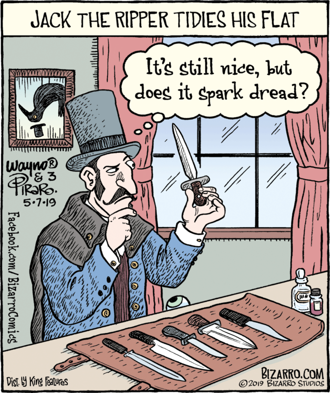 Mystery Fanfare: Cartoon of the Day: Jack the Ripper Tidies his Flat