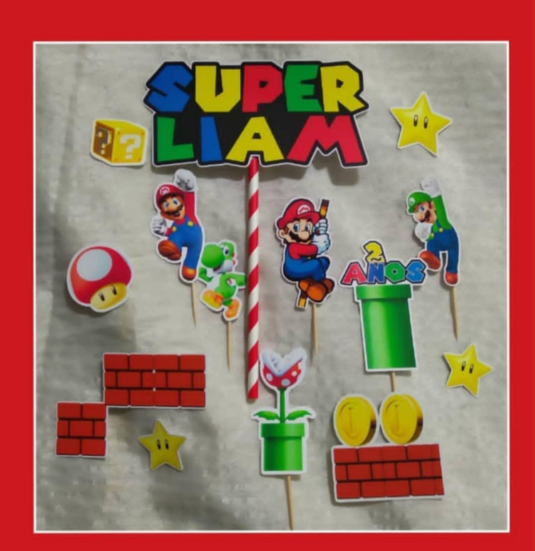 Topper Mario Bros LIAM - Mis Toppers Tus Toppers