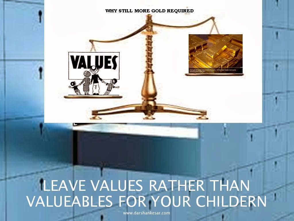 Kesar Keeps you Growing: VALUES ARE INVALUABLE NOT VALUABLES